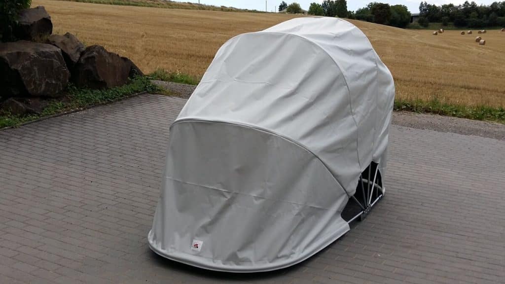 BIKEHOME | Hellgrau - Die geniale Motorrad Faltgarage